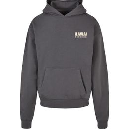 Kapuzensweatshirt Merchcode "Merchcode Hawai Oversized Hoody", Herren, Gr. S, magnet, 100% Baumwolle, bedruckt, Sweatshirts