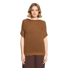 Stricktop Betty Barclay "Damen mit Wasserfallausschnitt", Damen, Gr. 36, classic nougat, Strick, Obermaterial: 50% Baumwolle, 50% Polyacryl, l&auml;ssig geschnitten normal, Tops Stricktop