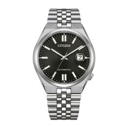 Automatikuhr Citizen "TSUYOSA 60h", silberfarben, schwarz, Armbanduhren, Damen, Automatikuhr, Armbanduhr, Damenuhr, Herrenuhr, Mechanische Uhr, Edelstahlarmband