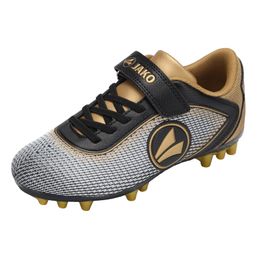 Fu&szlig;ballschuh Jako "J-SFG COURSE EV", M&auml;dchen, Gr. 33, jetschwarz, richgold, Synthetik, Textil, Schuhe Fu&szlig;ballschuh, f&uuml;r Rasenpl&auml;tze, f&uuml;r Kinder