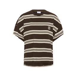 Longtop Saint Tropez "T-shirt SloaneSZ", Damen, Gr. L, braun (chocolate birch stripe), Obermaterial: 100% Baumwolle CO., Tops