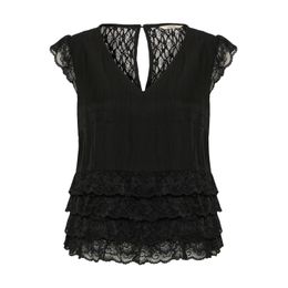 Blusentop Cream "&Auml;rmellose Bluse CRSoffie", Damen, Gr. 36, schwarz (pitch schwarz), Obermaterial: 85% Viskose CV. 15% Polyamid PA., Blusen Blusentop