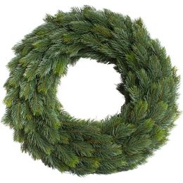 Kunstkranz BOTANIC-HAUS "Edel-Adventskranz beidseitig", gr&uuml;n, B:52cm H:13cm T:52cm &Oslash;:52cm, Kunstpflanzen