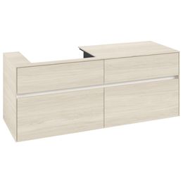 Villeroy & Boch Villeroy & Boch Waschtischunterschrank Collaro C08500 1400x548x500mm 4 Ausz. Waschtisch li White Oak C08500AA