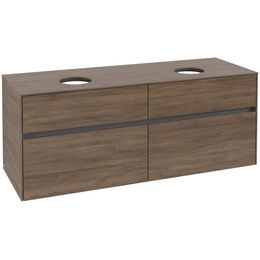 Villeroy & Boch Villeroy & Boch Waschtischunterschrank Collaro C048 1400x548x500mm 4 Ausz. f&uuml;r 2 Waschtisch Arizona C04800VH