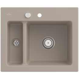Villeroy & Boch Villeroy & Boch Einbausp&uuml;le Subway 60 XM 620x510mm Exc-Garn. aus Keramik Almond cplus, 678002AM 678002AM