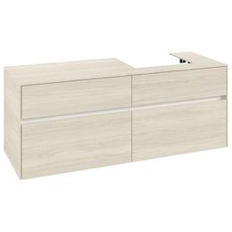 Villeroy & Boch Villeroy & Boch Waschtischunterschrank Collaro C07500 1400x548x500mm 4 Ausz. Waschtisch re White Oak C07500AA