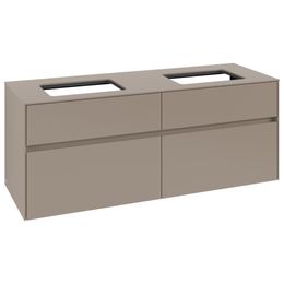 Villeroy & Boch Villeroy & Boch Waschtischunterschrank Collaro C11900 1400x548x500mm 4 Ausz. f&uuml;r 2 Waschtisch Taupe C11900VM