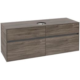 Villeroy & Boch Villeroy & Boch Collaro Waschbeckenunterschrank, 4 Ausz&uuml;ge, 1400 x 548 x 500 mm, Stone Oak C04500RK