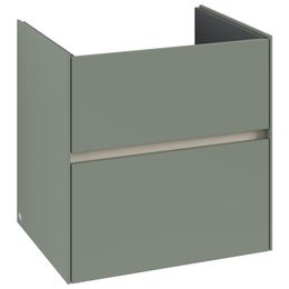 Villeroy & Boch Villeroy & Boch Waschtischunterschrank Collaro 611x610x480mm 2 Ausz. Waschbecken mittig Soft Green C14300AF