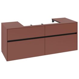 Villeroy & Boch Villeroy & Boch Waschtischunterschrank Collaro C08800 1400x548x500mm 4 Ausz. Waschtisch mittig Wine C08800AH