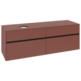 Villeroy & Boch Villeroy & Boch Waschtischunterschrank Collaro C05000 1600x548x500mm 4 Ausz. Waschtisch li Wine Red C05000AH