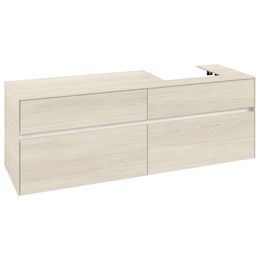 Villeroy & Boch Villeroy & Boch Waschtischunterschrank Collaro C07900 1600x548x500mm 4 Ausz. Waschtisch re White Oak C07900AA