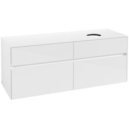 Villeroy & Boch Villeroy & Boch Waschtischunterschrank Collaro C047 1400x548x500mm 4 Ausz. Waschtisch re Glossy Whit C04700DH