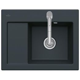 Villeroy & Boch Villeroy & Boch Einbausp&uuml;le Subway 45 Compact 331201 650x510mm IB li aus Keramik Almond cplus, 33120 331200AM