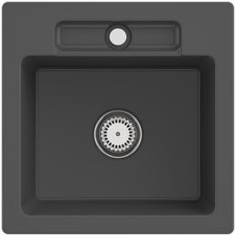 Villeroy & Boch Villeroy & Boch Einbausp&uuml;le Siluet 50 S 510x510mm Ablgarn. aus TitanCeram Graphite cplus, 334501i4 334501i4