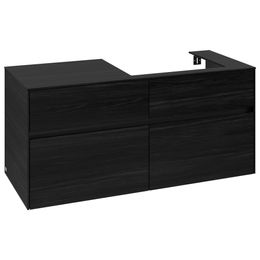 Villeroy & Boch Villeroy & Boch Waschtischunterschrank Collaro C08300 1200x548x500mm 4 Ausz. Waschtisch re Black Oak C08300AB