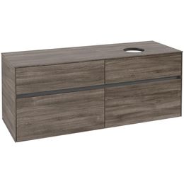 Villeroy & Boch Villeroy & Boch Collaro Waschbeckenunterschrank, 4 Ausz&uuml;ge, 1400 x 548 x 500 mm, Stone Oak C04700RK