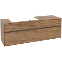Villeroy & Boch Villeroy & Boch Collaro Waschbeckenunterschrank, 4 Ausz&uuml;ge, 1600 x 548 x 500 mm, Kansas Oak C02600RH