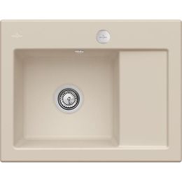 Villeroy & Boch Villeroy & Boch Einbausp&uuml;le Subway 45 Compact 650x510mm Exc-Garn. IB li aus Keramik Almond cplus, 33 331202AM