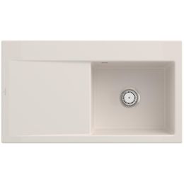 Villeroy & Boch Villeroy & Boch Einbausp&uuml;le Subway Style 50 1000x510mm Ablgarn. IB re aus Keramik Crema cplus, 33510 335101KR