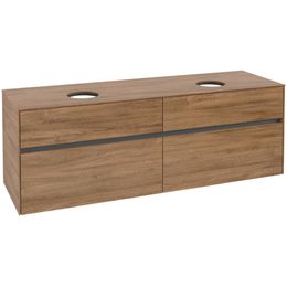 Villeroy & Boch Villeroy & Boch Collaro Waschbeckenunterschrank, 4 Ausz&uuml;ge, 1600 x 548 x 500 mm, Kansas Oak C05200RH