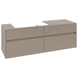 Villeroy & Boch Villeroy & Boch Waschtischunterschrank Collaro C02600 1600x 548x500mm 4 Ausz. Waschbecken li Taupe C02600VM