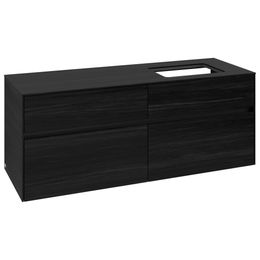 Villeroy & Boch Villeroy & Boch Waschtischunterschrank Collaro C11800 1400x548x500mm 4 Ausz. Waschtisch re Black Oak C11800AB