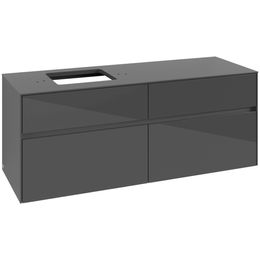 Villeroy & Boch Villeroy & Boch Waschtischunterschrank Collaro C13200 1400x548x500mm Glossy Grey C13200FP