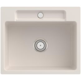 Villeroy & Boch Villeroy & Boch Einbausp&uuml;le Siluet 60 S flat 600x510mm Ablgarn. aus TitanCeram Crema cplus, 33461FKR 33461FKR