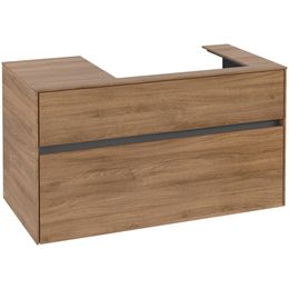 Villeroy & Boch Villeroy & Boch Collaro Waschbeckenunterschrank, 2 Ausz&uuml;ge, 1000 x 548 x 500 mm, Kansas Oak C01800RH