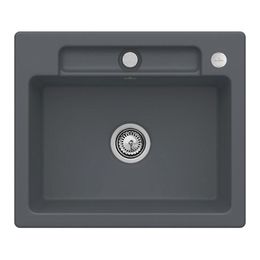 Villeroy & Boch Villeroy & Boch Einbausp&uuml;le Siluet 60 S flat 600x510mm Exc-Garn. aus TitanCeram Graphite cplus, 3346 33462Fi4
