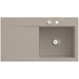 Villeroy & Boch Villeroy & Boch Einbausp&uuml;le Subway Style 50 1000x510mm Exc-Garn. IB re aus Keramik Almond cplus, 335 335102AM