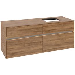 Villeroy & Boch Villeroy & Boch Waschtischunterschrank Collaro C133B0 1400x548x500mm mit Beleuchtung Kansas Oak C133B0RH