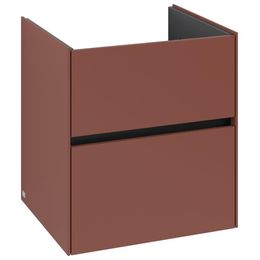 Villeroy & Boch Villeroy & Boch Waschtischunterschrank Collaro 561x610x480mm 2 Ausz. Waschbecken mittig Wine Red C14200AH