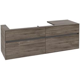 Villeroy & Boch Villeroy & Boch Collaro Waschbeckenunterschrank, 4 Ausz&uuml;ge, 1600 x 548 x 500 mm, Stone Oak C02900RK