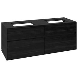 Villeroy & Boch Villeroy & Boch Waschtischunterschrank Collaro C11900 1400x548x500mm 4 Ausz. f&uuml;r 2 Waschtisch Black C11900AB