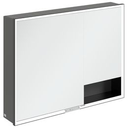 Villeroy & Boch Villeroy & Boch Aufputz-Spiegelschrank My View+ B48110 1000x750x168mm m. Bel. Graphite B48110VR