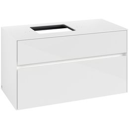 Villeroy & Boch Villeroy & Boch Waschtischunterschrank Collaro C126B0 1000x548x500mm mit Beleuchtung Glossy White C126B0DH