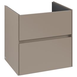 Villeroy & Boch Villeroy & Boch Waschtischunterschrank Collaro 611x610x480mm 2 Ausz. Waschbecken mittig Taupe C14300VM
