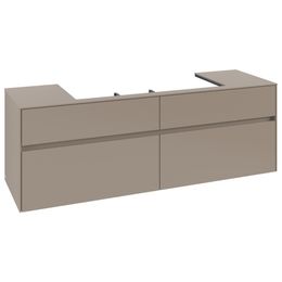 Villeroy & Boch Villeroy & Boch Waschtischunterschrank Collaro C03100 1600x548x500mm 4 Ausz. Waschtisch mittig Taupe C03100VM