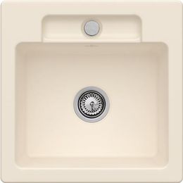 Villeroy & Boch Villeroy & Boch Einbausp&uuml;le Siluet 50 S flat 470x470mm Exc-Garn. aus TitanCeram Ivory cplus, 33452FF 33452FFU