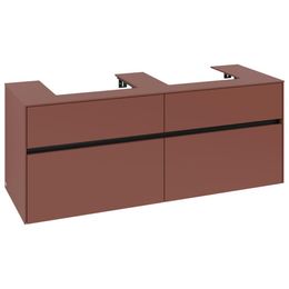 Villeroy & Boch Villeroy & Boch Waschtischunterschrank Collaro C07600 1400x548x500mm 4 Ausz. f&uuml;r 2 Waschtisch Wine R C07600AH