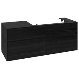 Villeroy & Boch Villeroy & Boch Waschtischunterschrank Collaro C09000 1400x548x500mm 4 Ausz. Waschtisch re Black Oak C09000AB