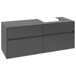 Villeroy & Boch Villeroy & Boch Waschtischunterschrank Collaro C07500 1400x548x500mm 4 Ausz. Waschtisch re Graphite C07500VR
