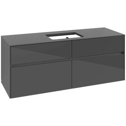 Villeroy & Boch Villeroy & Boch Waschtischunterschrank Collaro C11600 1400x548x500mm Glossy Grey C11600FP