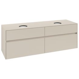 Villeroy & Boch Villeroy & Boch Waschtischunterschrank Collaro C052B0 1600x548x500mm m. Bel. 4 Ausz. f&uuml;r 2 Waschtisc C052B0VN