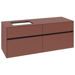 Villeroy & Boch Villeroy & Boch Waschtischunterschrank Collaro C11700 1400x548x500mm 4 Ausz. Waschtisch li Wine Red C11700AH