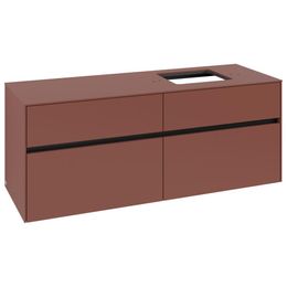Villeroy & Boch Villeroy & Boch Waschtischunterschrank Collaro C13300 1400x548x500mm 4 Ausz. Waschtisch re Wine Red C13300AH