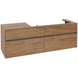 Villeroy & Boch Villeroy & Boch Collaro Waschbeckenunterschrank, 4 Ausz&uuml;ge, 1600 x 548 x 500 mm, Kansas Oak C03000RH